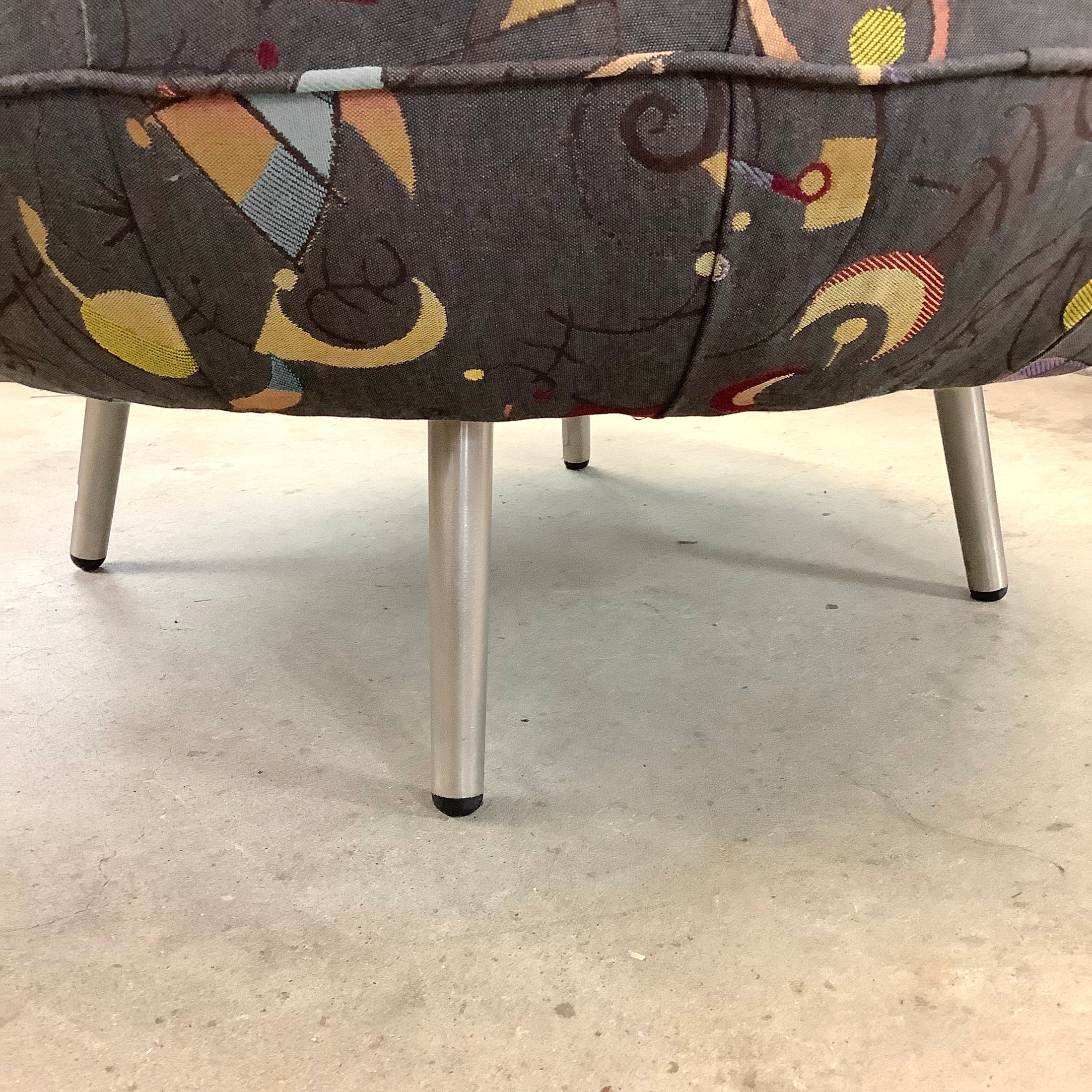 Pair Modern Swivel Disc Chairs With Ottoman – secondhand stories