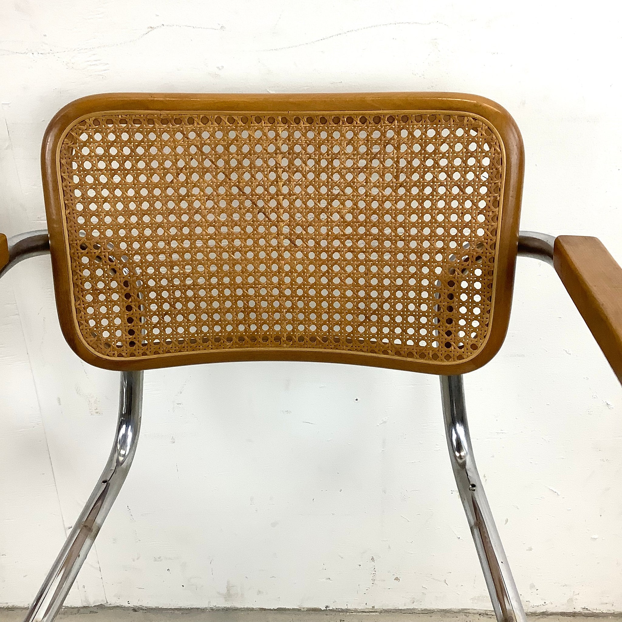 Vintage Cesca Style Cane Back Cantilever Dining Chair Frames- Pair ...